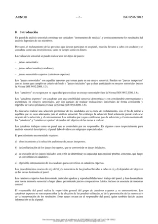 ISO 8586 Análisis sensorial Análisis sensorial | PDF