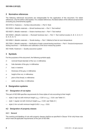 ISO 898-2 2012 Fasteners — Mechanical properties of fasteners made of ...