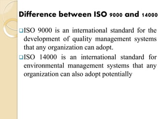 Iso 9000 and 14000 | PPTX