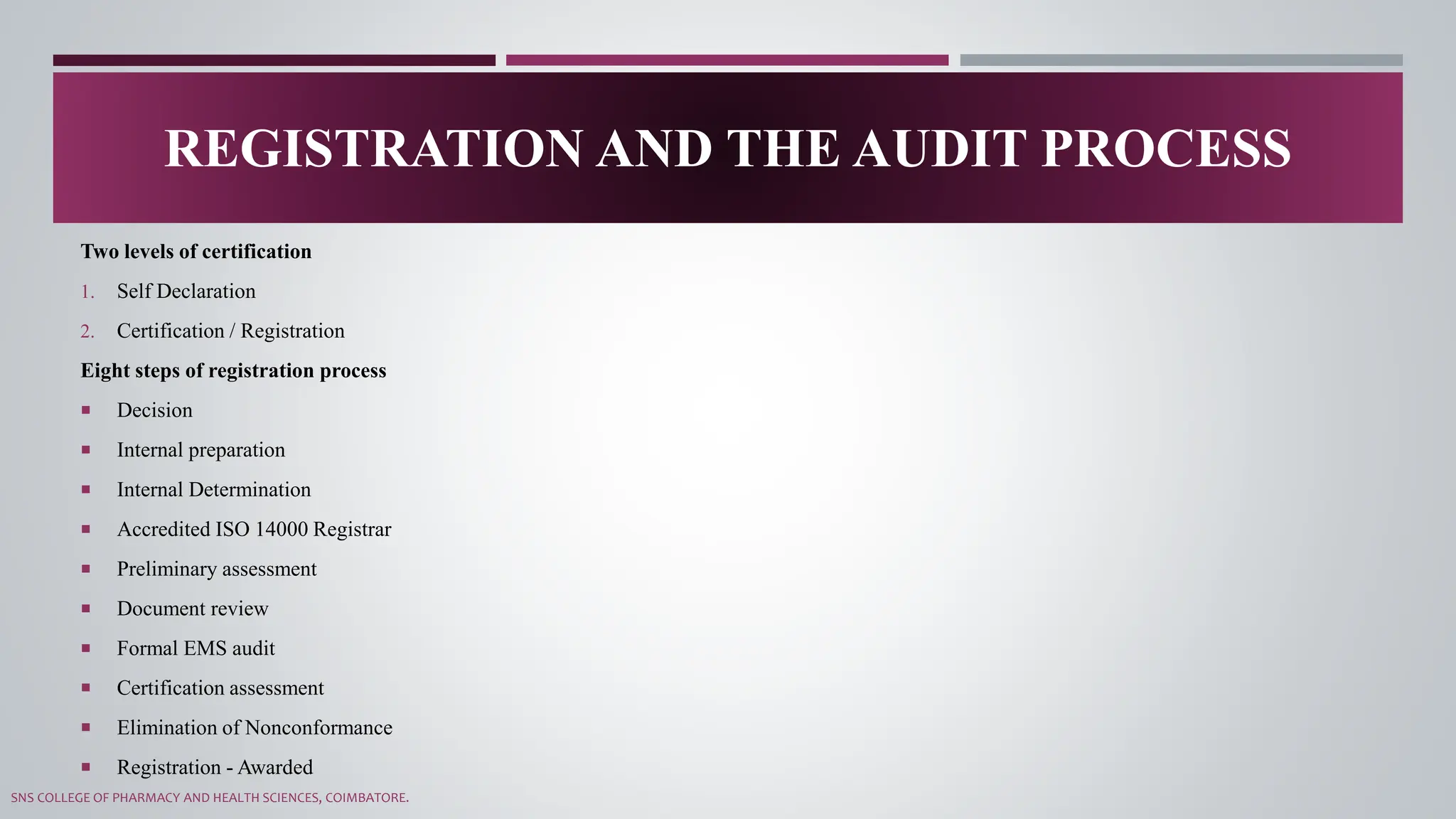 OVERVIEW, BENEFITS, ELEMENTS AND STEPS FOR REGISTRATION OF ISO 9000 ...