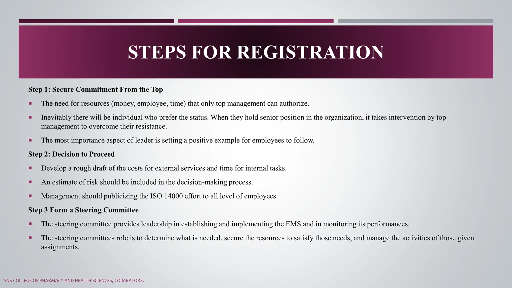 OVERVIEW, BENEFITS, ELEMENTS AND STEPS FOR REGISTRATION OF ISO 9000 ...