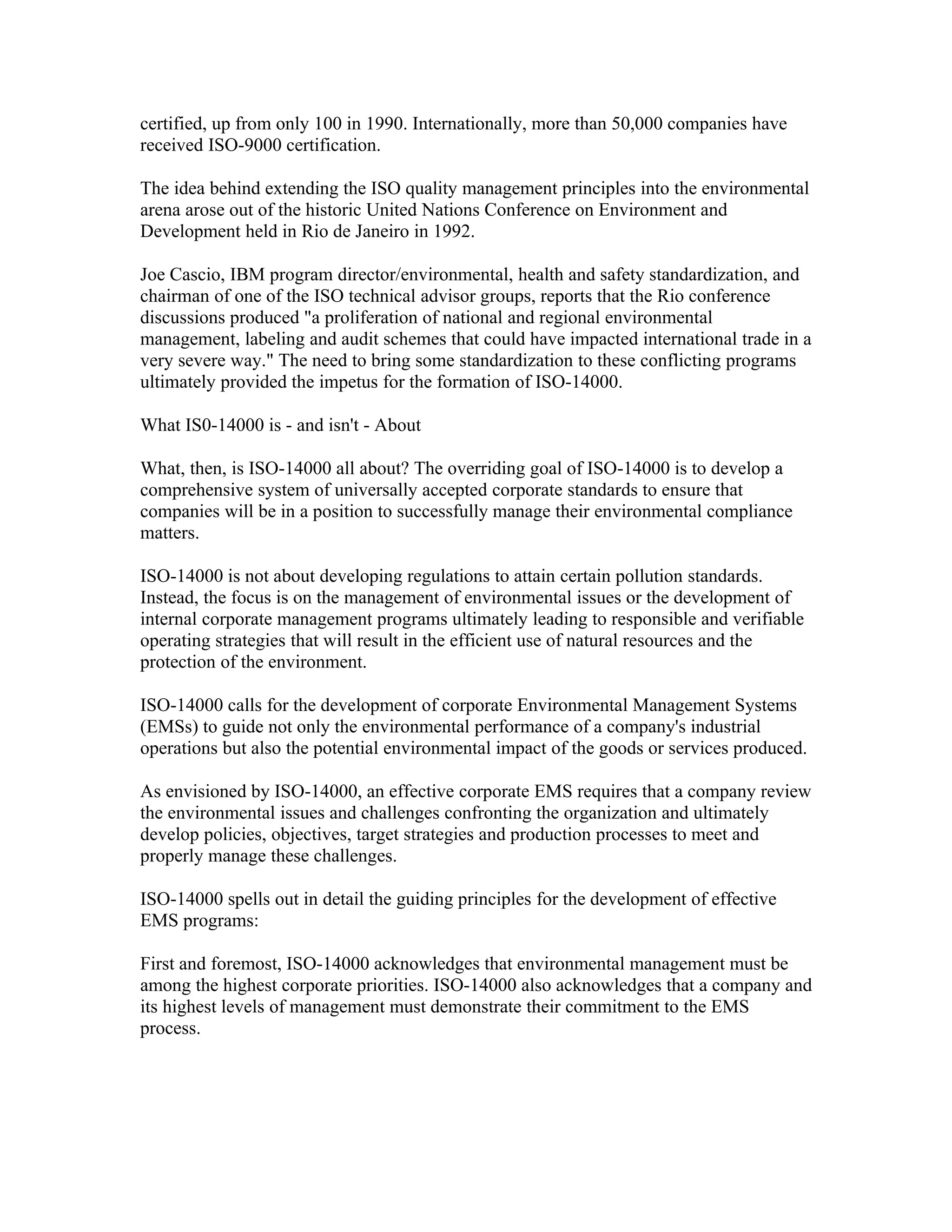 Iso 9000 and iso 14000 | DOC