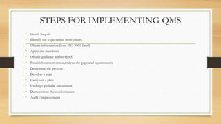 Quality standards -ISO 9000 | PPTX