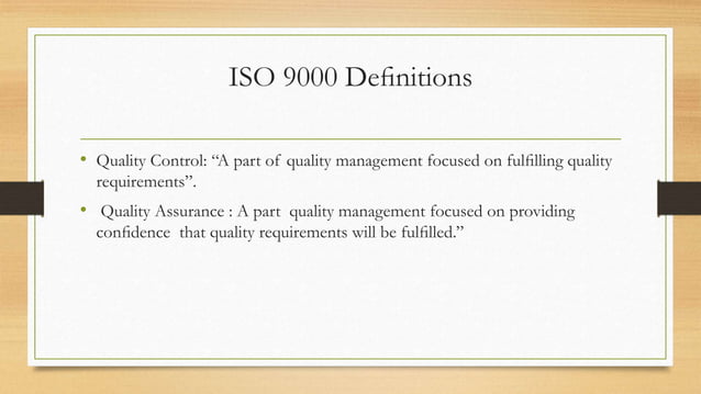 Quality standards -ISO 9000 | PPTX | Manufacturing Industry | Industries
