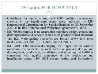 ISO 9000 STANDARDS FOR HOSPITALS | PPTX