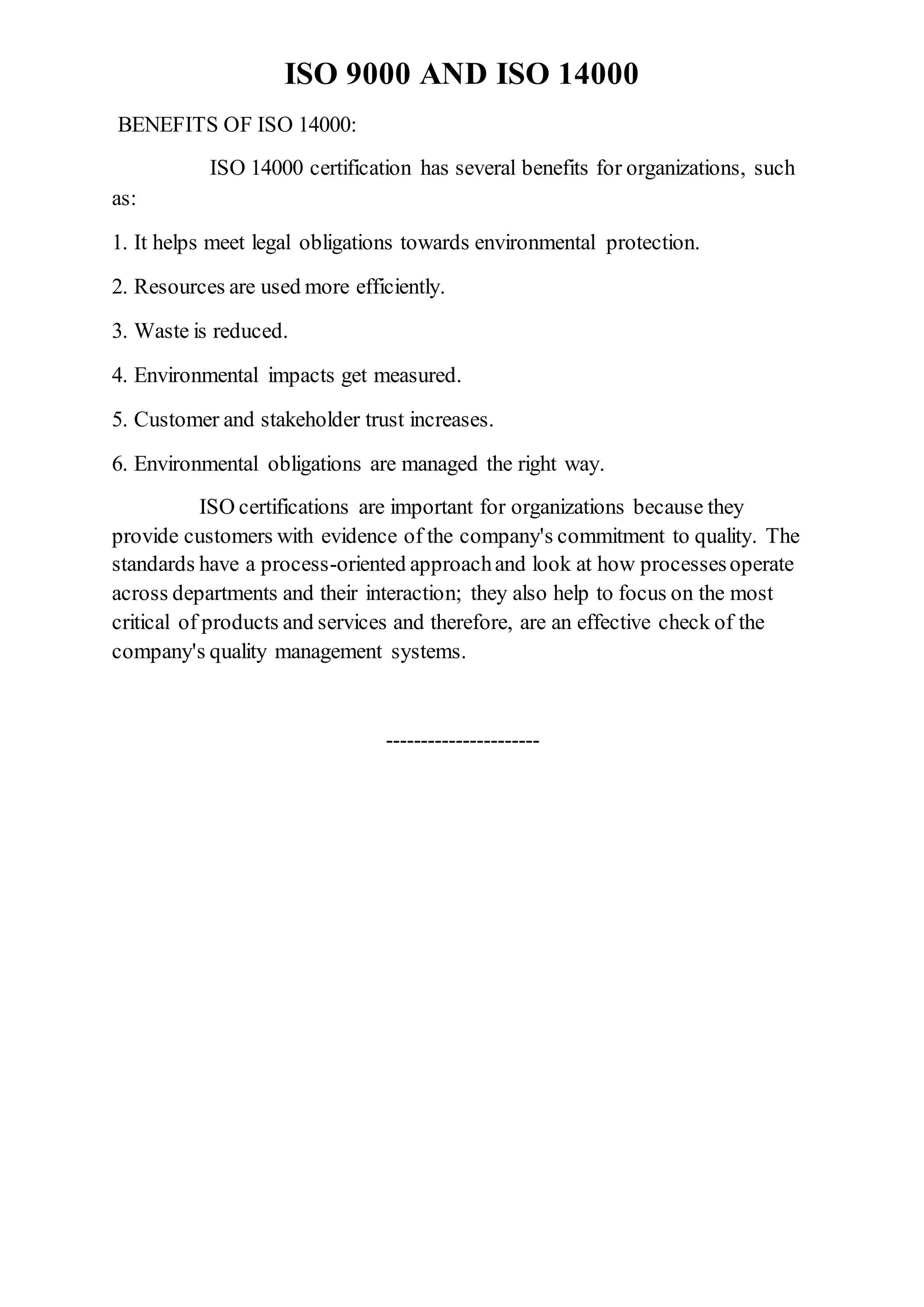 Iso9000 &iso14000 | DOCX