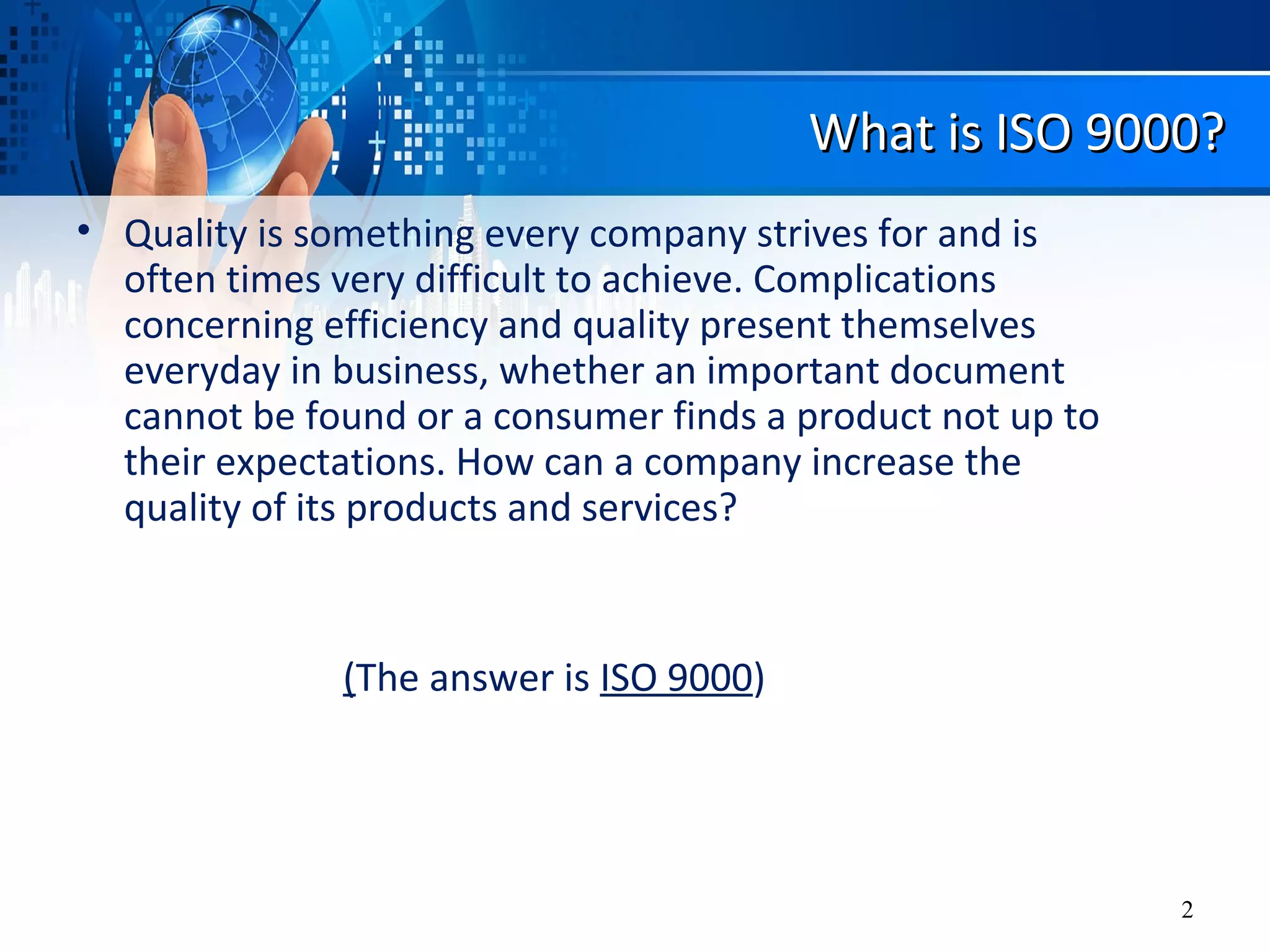 Iso 9000 overview | PPT