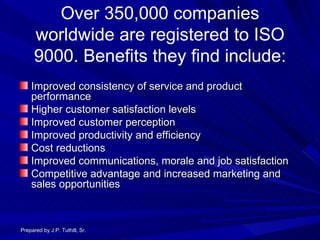 Iso 9000 Presentation | PPT | Business | Business and Finance