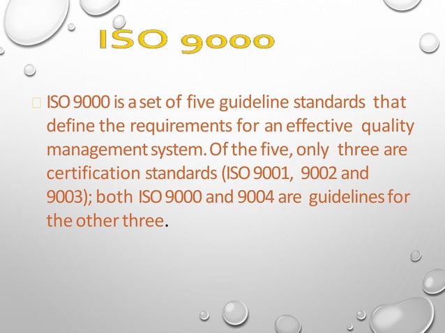 Iso 9000 series | PDF