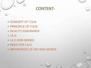 Iso 9000 series | PDF
