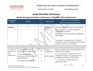 ISO 9001: QMS Internal Audit Checklist (Excel) – ISO, 49% OFF