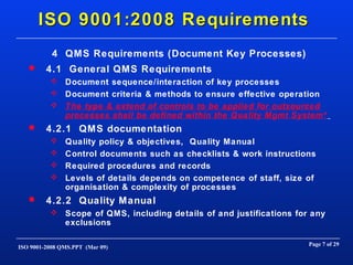 Iso 9001 2008 qms | PPT