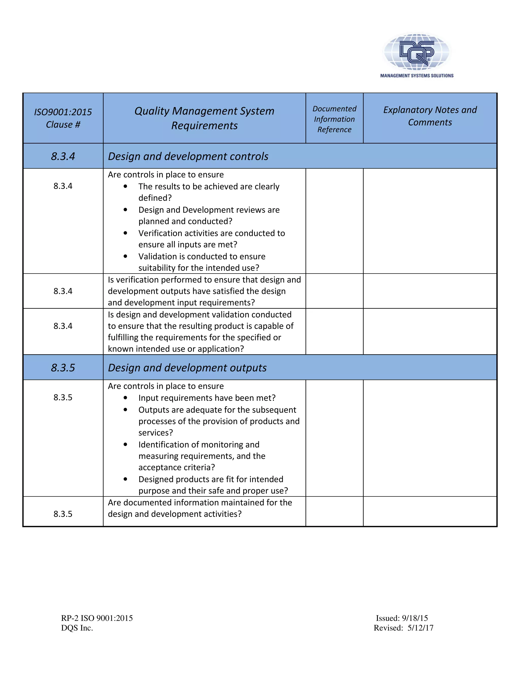 Iso 9001 2015 checklist | PDF