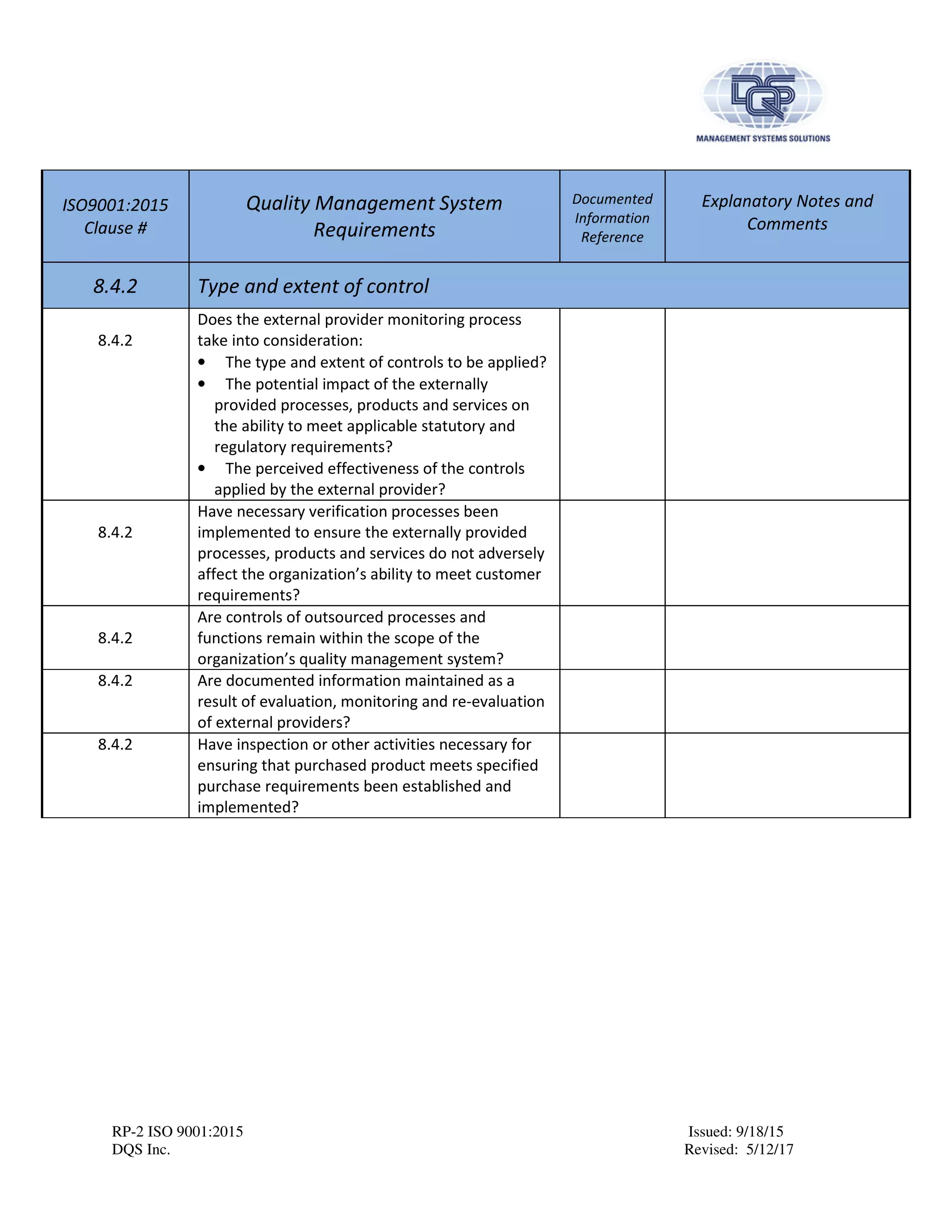 Iso 9001 2015 checklist | PDF