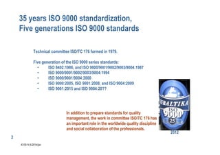 Iso9001 2015 needs | PDF
