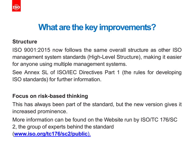 ISO 9001: 2015 Overview | PPTX