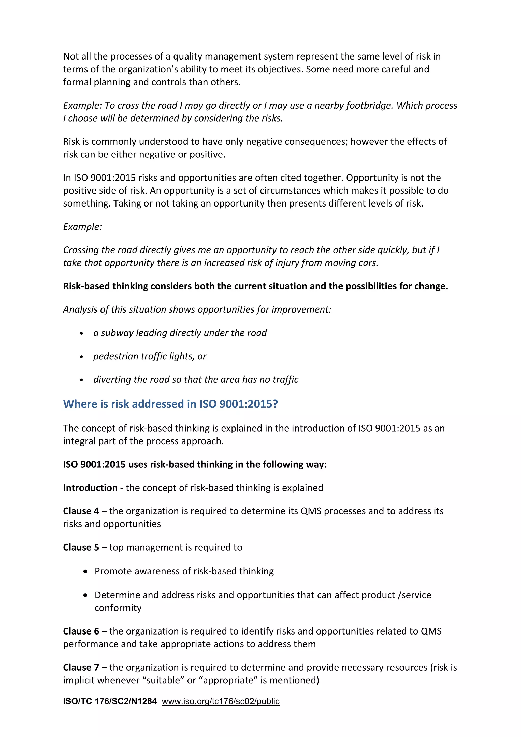 Iso9001 2015 and_risk | PDF