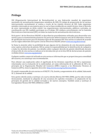 NOM ISO 9001 2015 NORMA OFICIAL MEXICANA | PDF