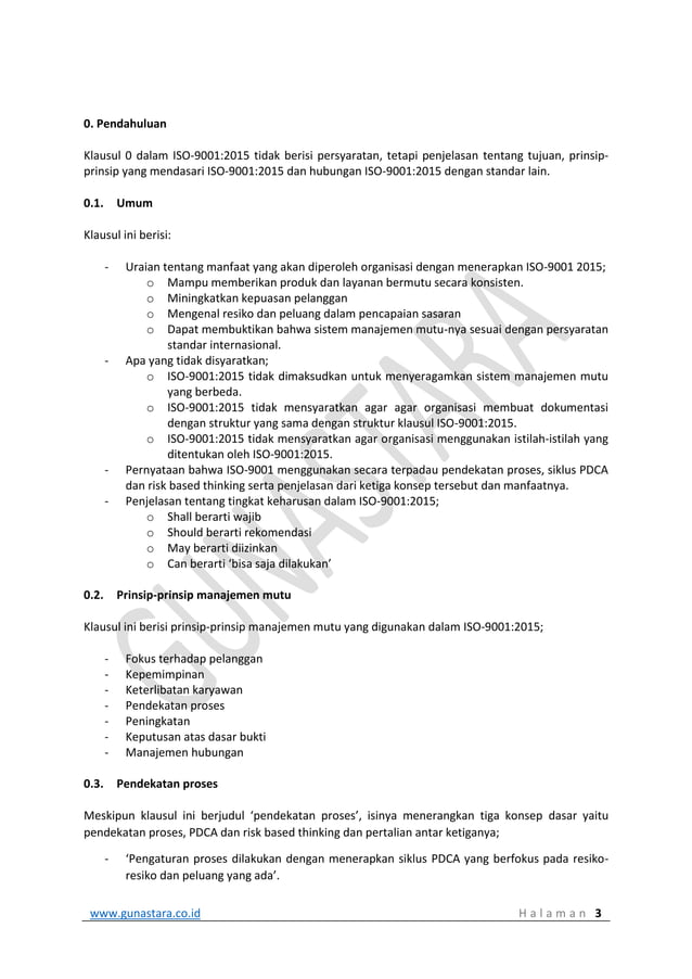 Iso 9001 2015 fdis penjelasan klausul klausul | PDF