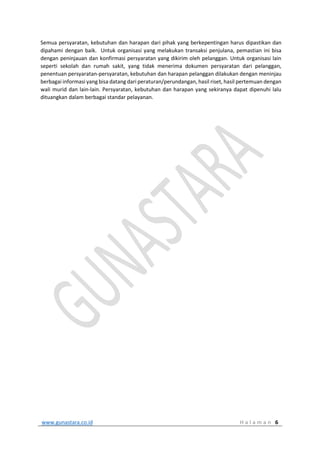 Iso 9001 2015 fdis penjelasan klausul klausul | PDF