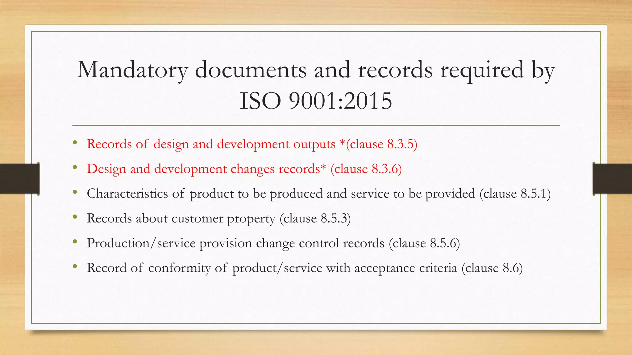 ISO 9001:2015 General Briefing | PPTX
