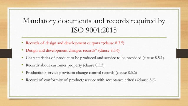 ISO 9001:2015 General Briefing | PPTX