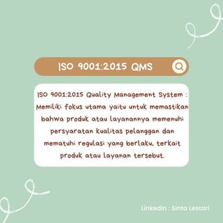 ISO 9001:2015 Quality Management System Versi Indonesia | PDF