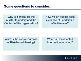 ISO 9001:2015 Reshaping the role of the auditor - updated version ...