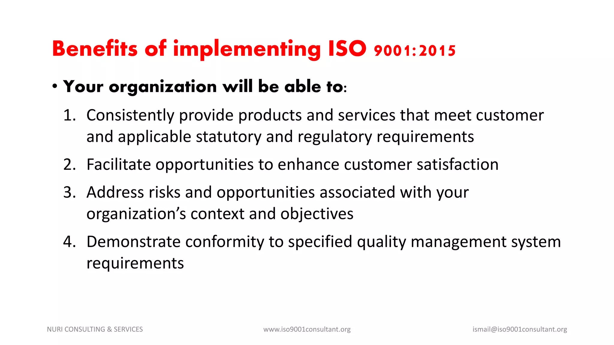 Introduction to 9001 2015 | PPTX