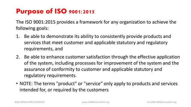 Introduction to 9001 2015 | PPTX