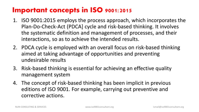 Introduction to 9001 2015 | PPTX