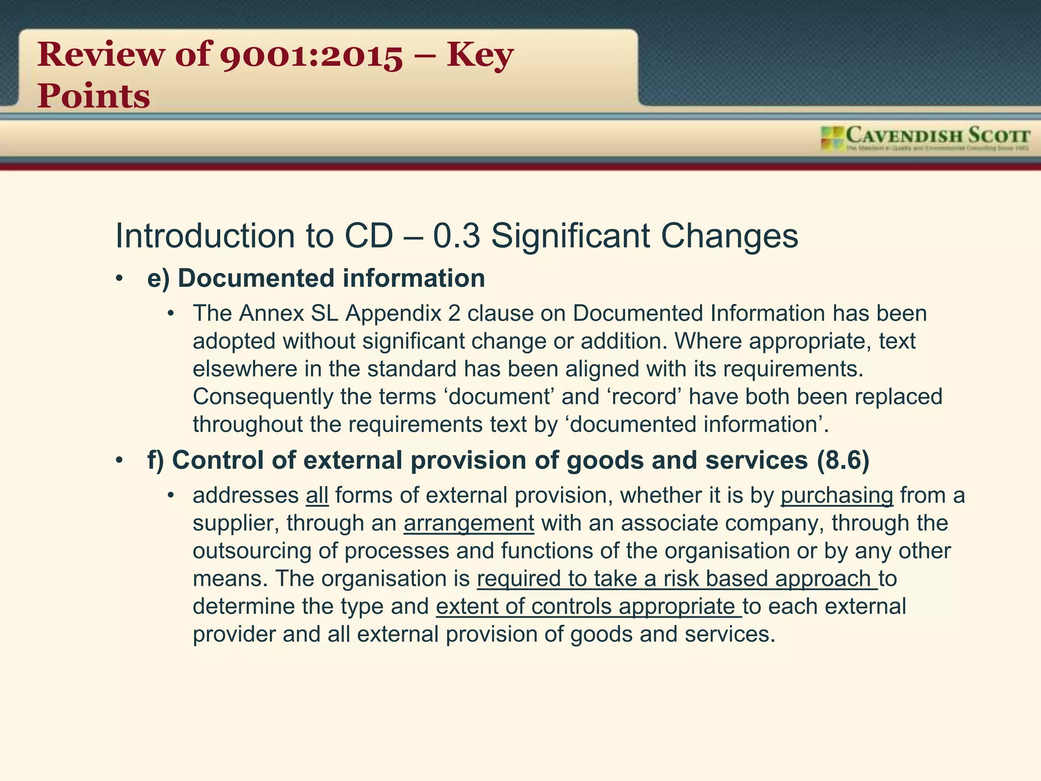 ISO 9001 2015 ASQ Workshop by Colin Gray | PPTX