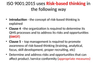 ISO 9001 2015 a globally recognized standard for quality management ...