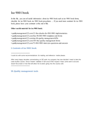 Iso 9001 book | PDF