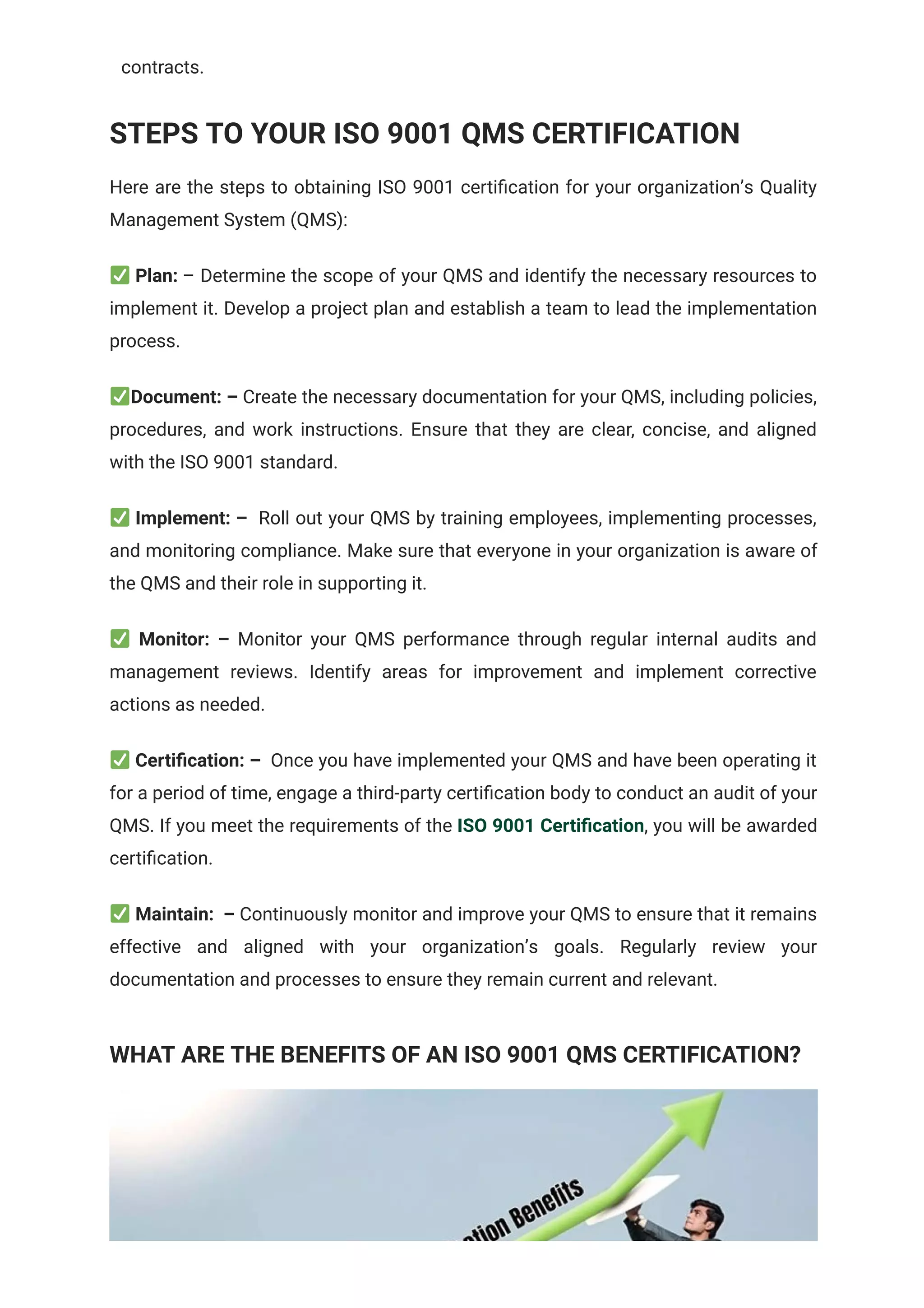 Why Need of ISO 9001 CERTIFICATION in the ORGANIZATION? | PDF
