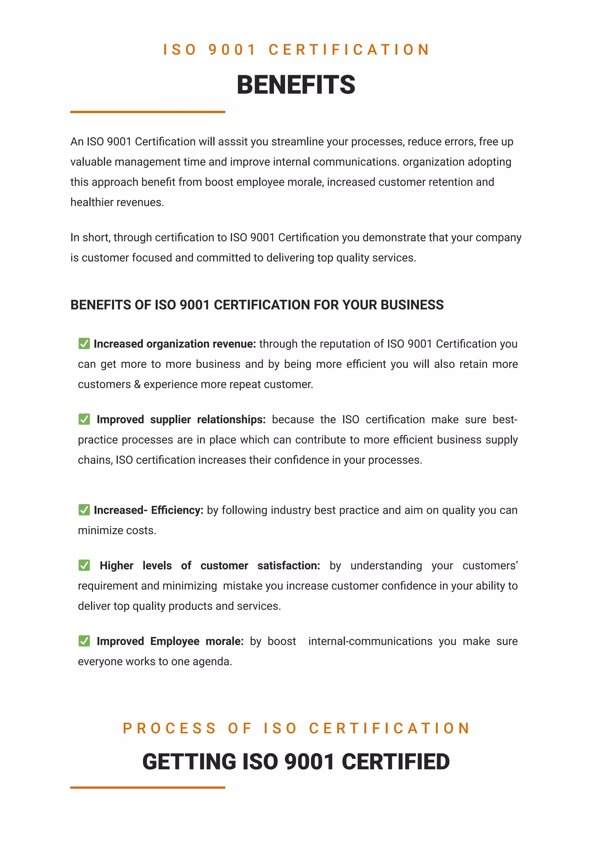 Why Need of ISO 9001 CERTIFICATION in the ORGANIZATION? | PDF