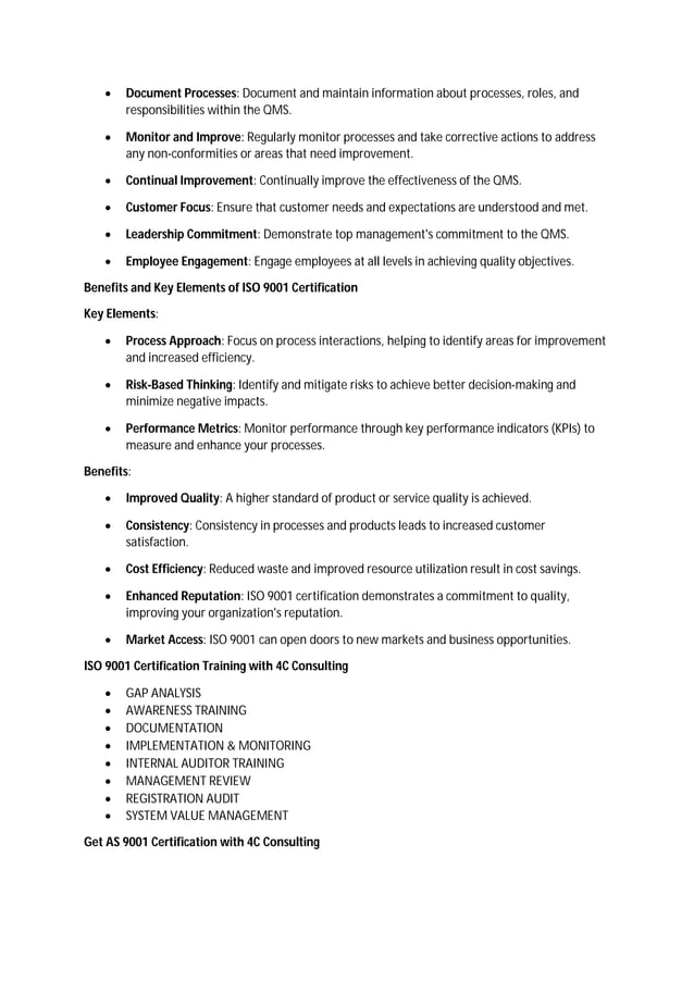 ISO 9001 Certification Benefits Requirements and Process.pdf | Business ...