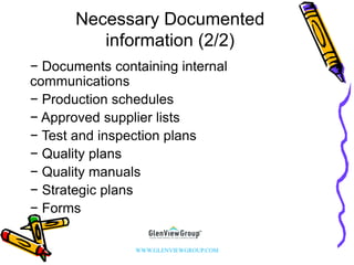 ISO 9001:2015 Documentation Requirements | PPTX
