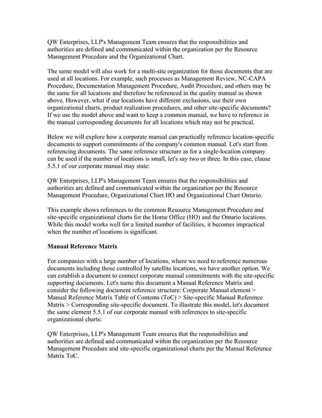 Iso 9001 examples | DOC