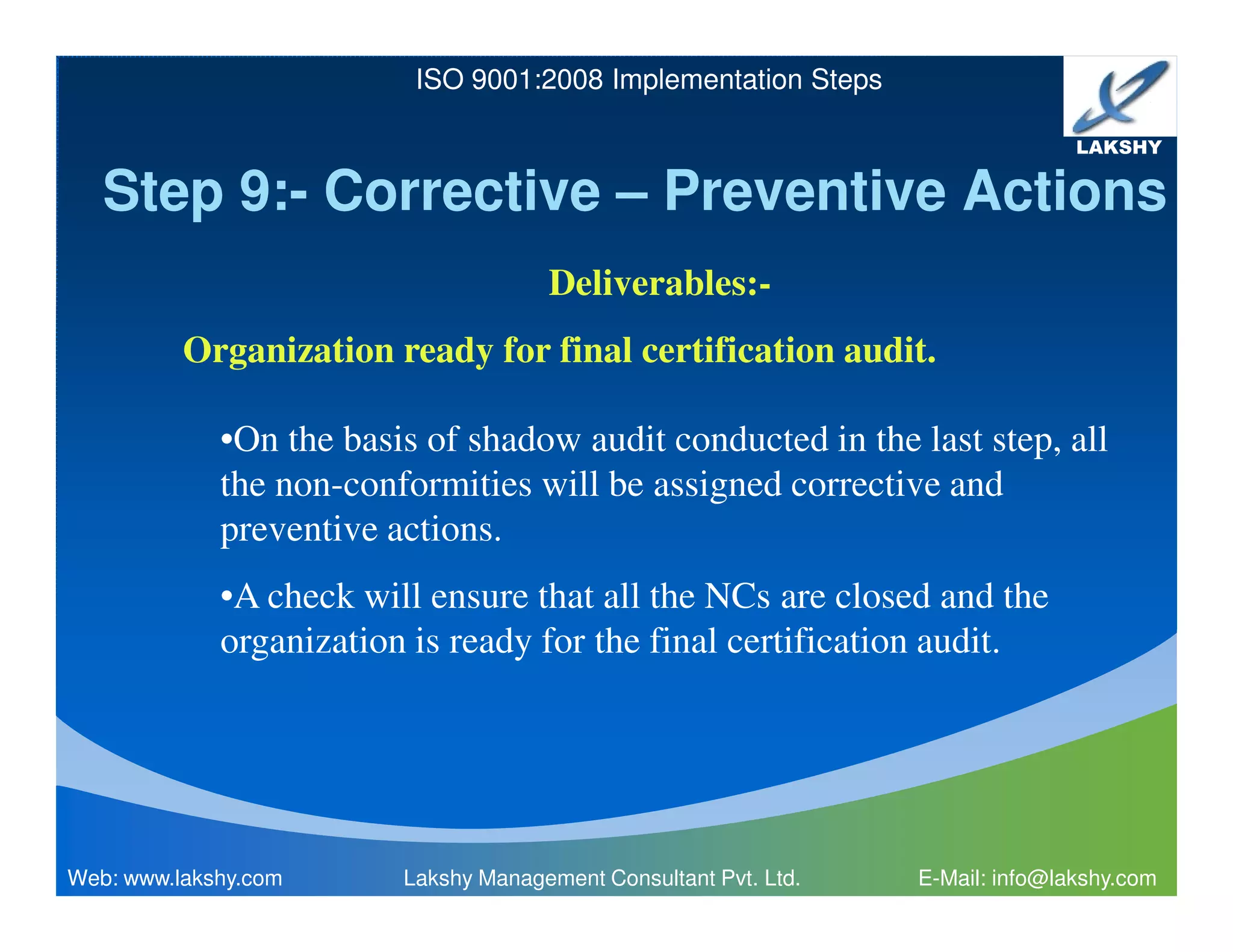 Iso 9001 implementation methodology | PDF