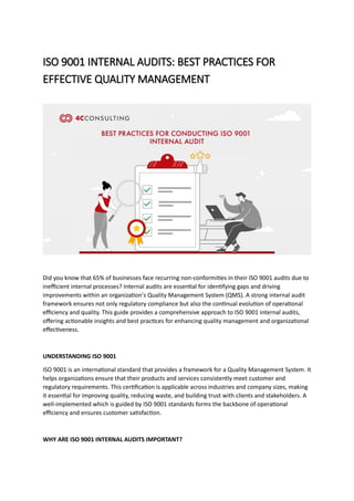 ISO 9001 Internal Audits: Best Practices for Effective Quality ...