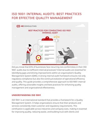 ISO 9001 INTERNAL AUDITS: BEST PRACTICES FOR EFFECTIVE QUALITY MANAGEMENT.docx