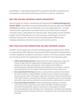 ISO 9001 INTERNAL AUDITS: BEST PRACTICES FOR EFFECTIVE QUALITY MANAGEMENT.docx