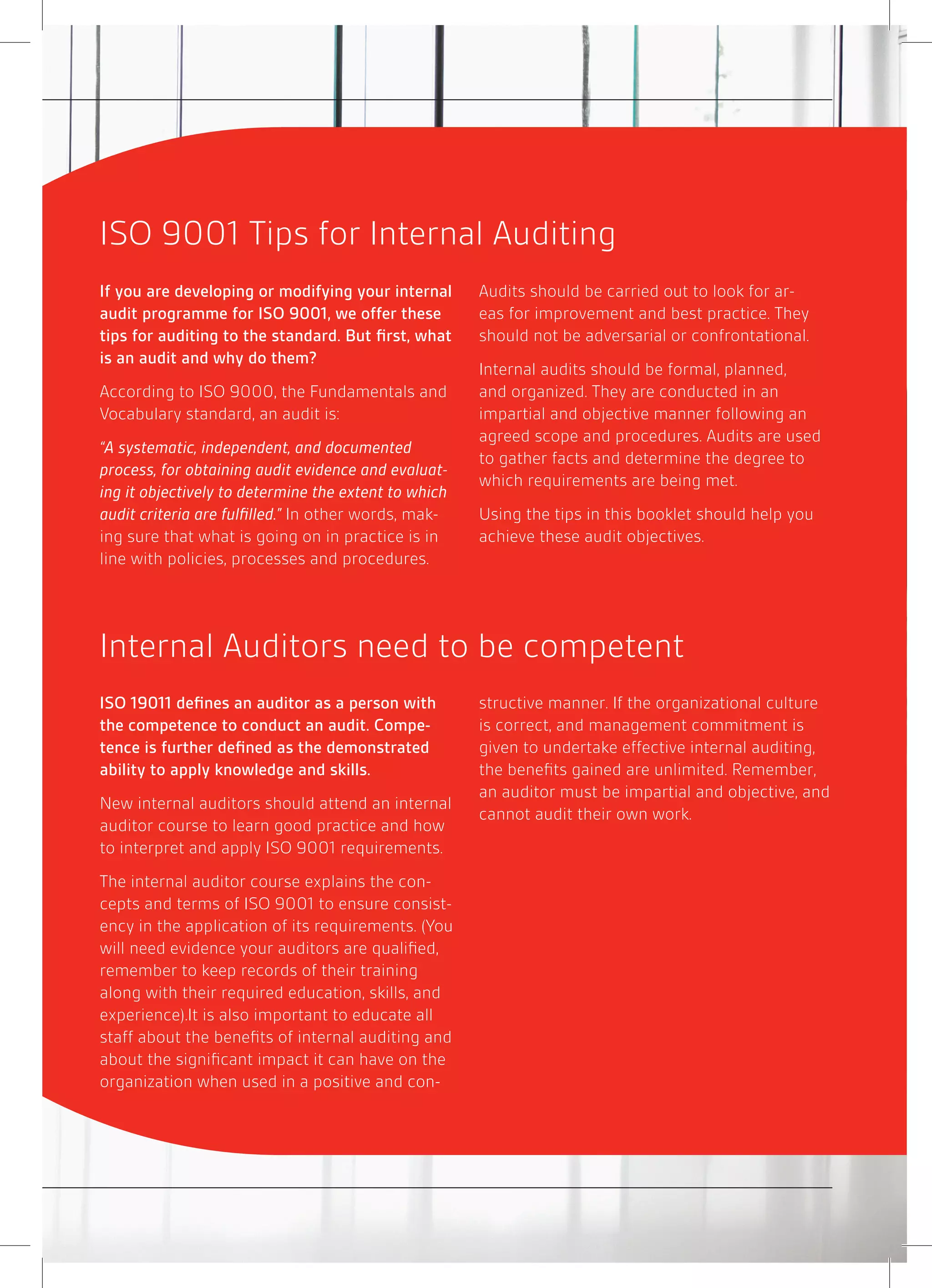 Iso 9001 internal audit tips | PDF
