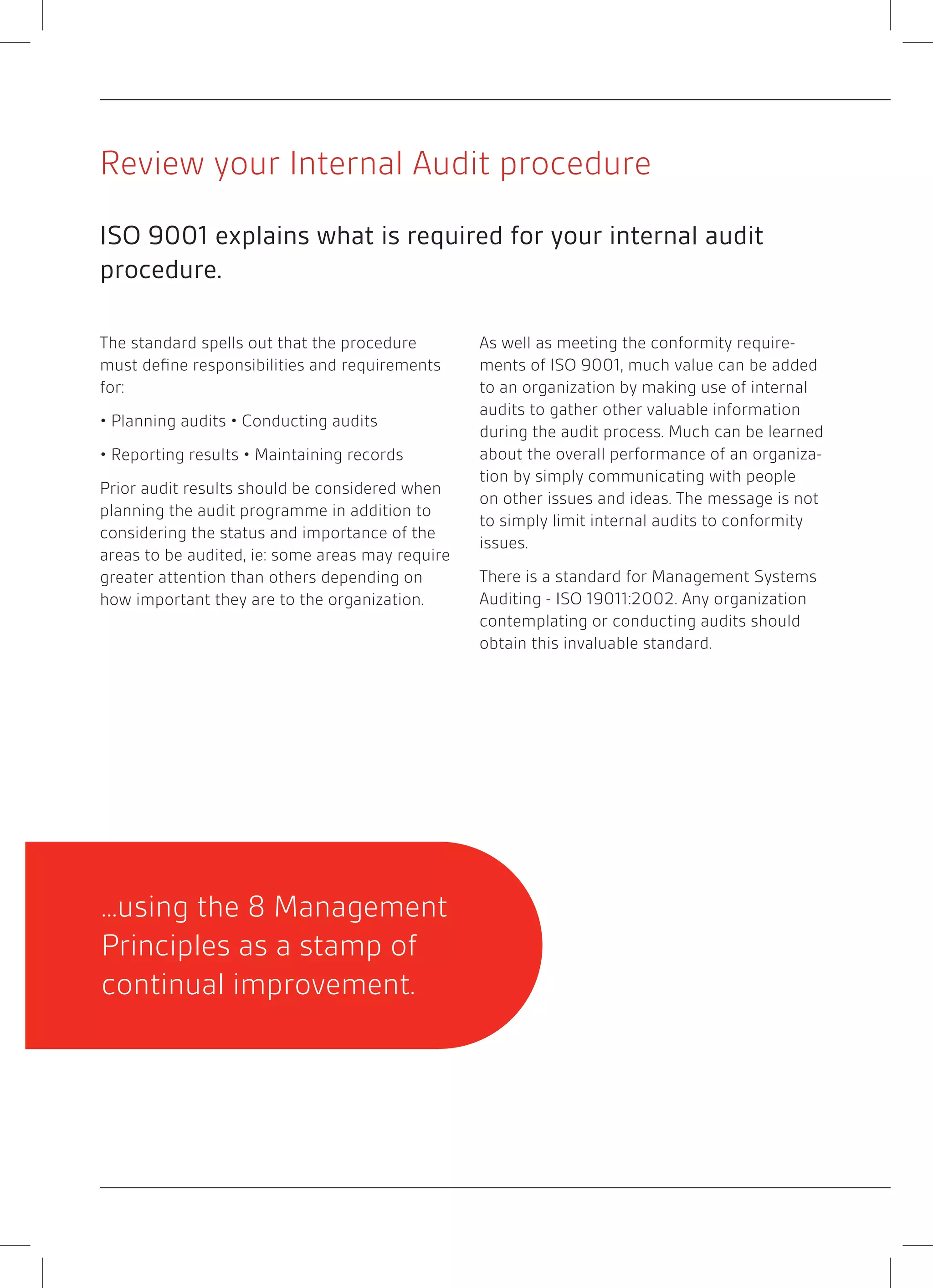 Iso 9001 internal audit tips | PDF