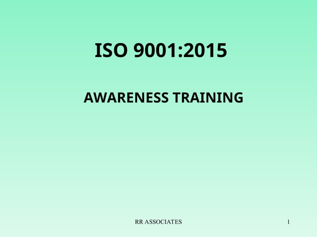 ISO 9001 introduction slides. Basic data aboput | PPT