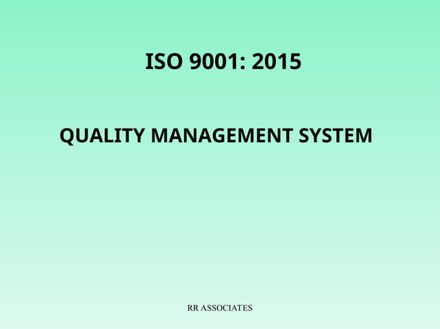 ISO 9001 introduction slides. Basic data aboput | PPT