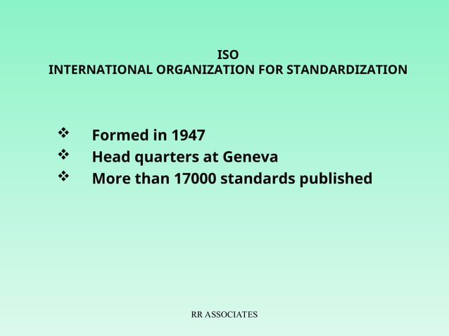 ISO 9001 introduction slides. Basic data aboput | PPT