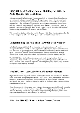 ISO 9001 Lead Auditor Training Course.ppt