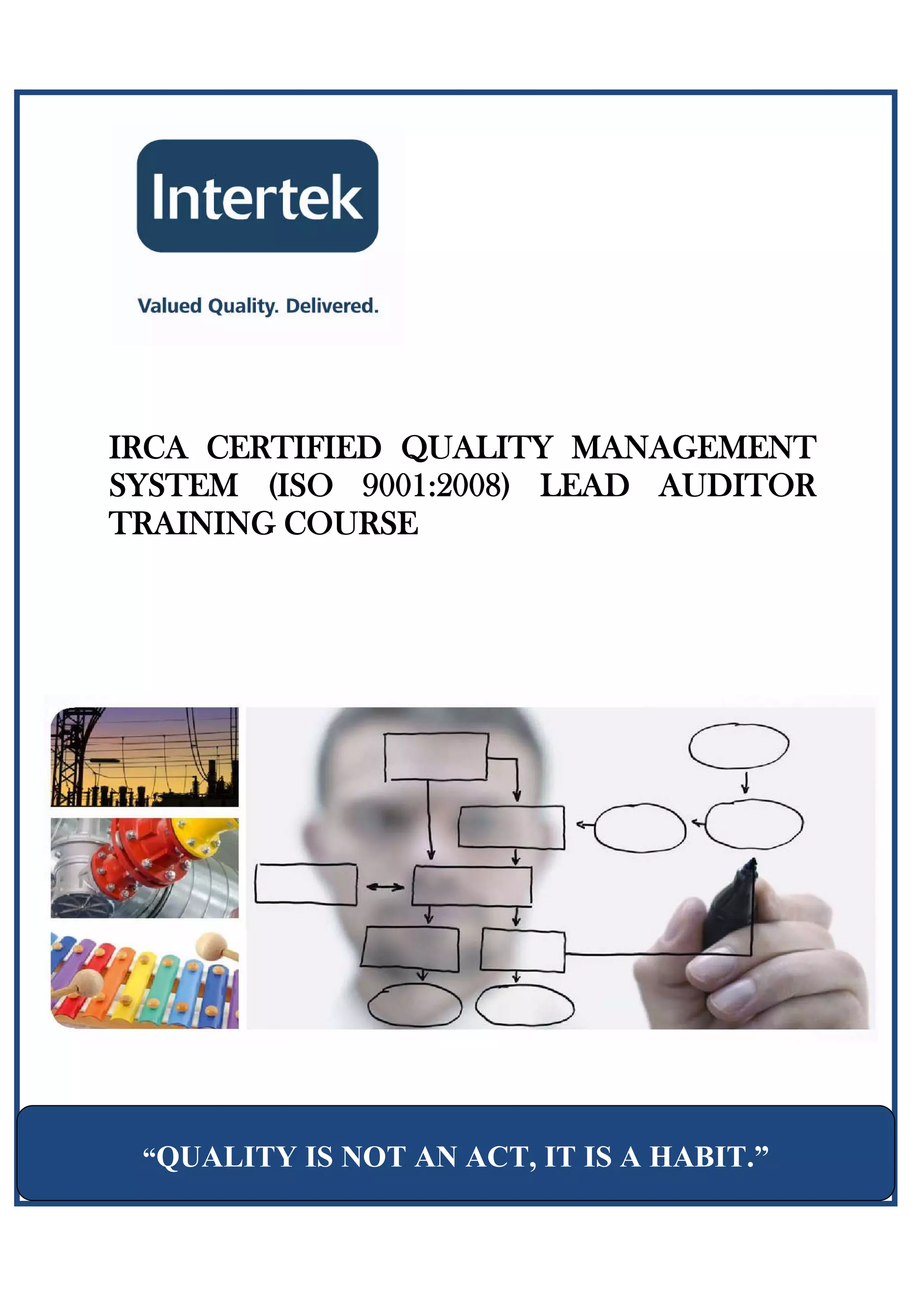 Iso 9001 lead auditor course training irca approved | PDF